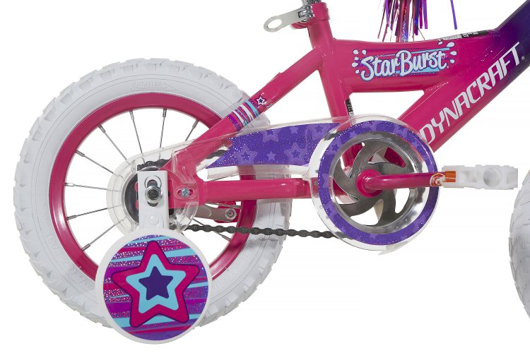 12 Dynacraft Girls Star Burst Bike with handlebar and streamers